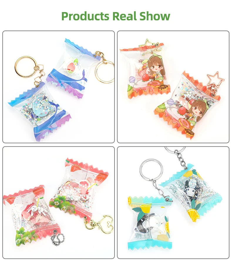 Vograce Custom Candy Bag Acrylic Charm Anime Transparent Acrylic ...