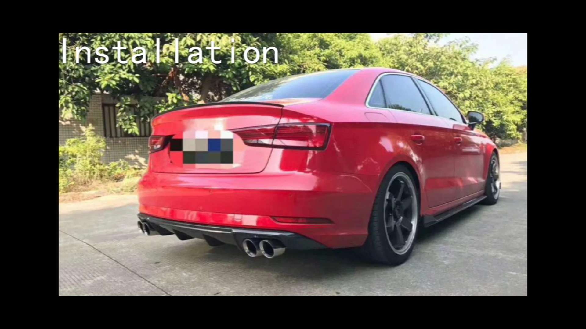 Carbon Fiber Rear Bumper Spoiler Diffuser For Audi A3 Sedan 2017-2019 ...