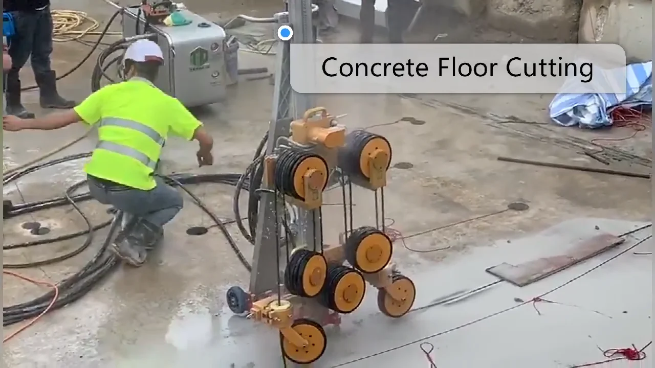 China Hydraulic Concrete Wall Cutting Rope Diamond Wire Saw Cutting ...