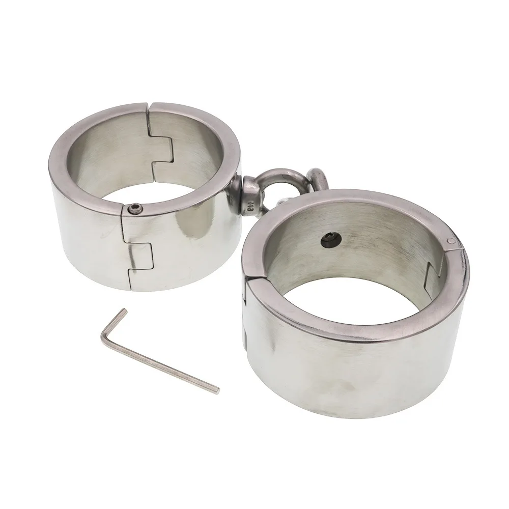 Stainless Steel Heavy-duty Fun Handcuffs Bondage Bundled Alternative ...