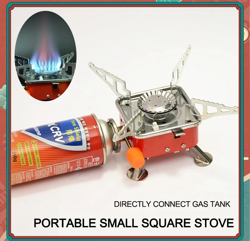 Outdoor Hiking Mini Square Stove - Portable & Efficient