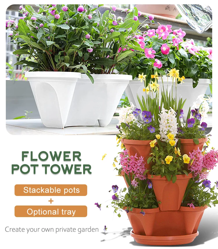 Wholesale Vertical Planter Kit Stackable Garden Planting Tower Nursery ...
