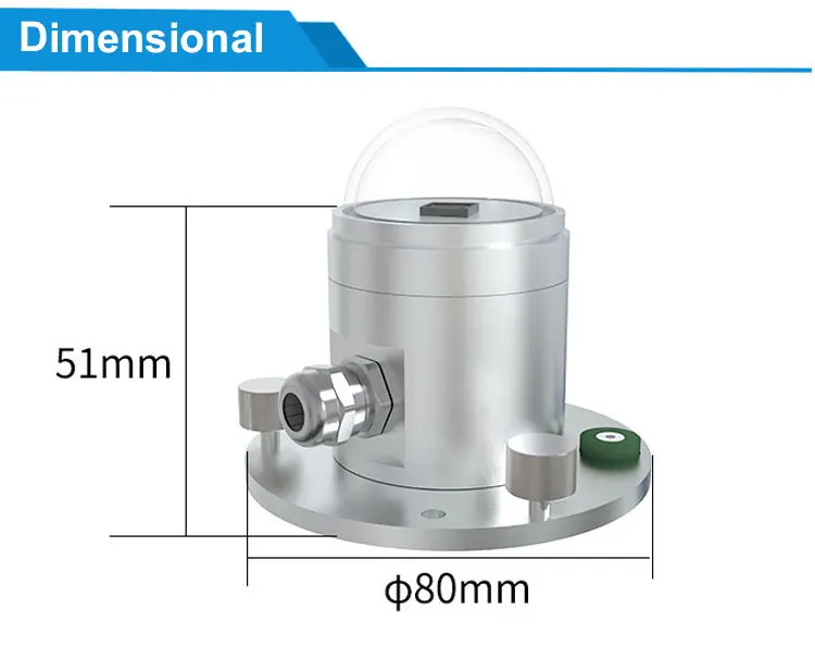 Rs485 0-1800w/m2 Solar Radiation Sensor Solar Radiation Pyranometer ...