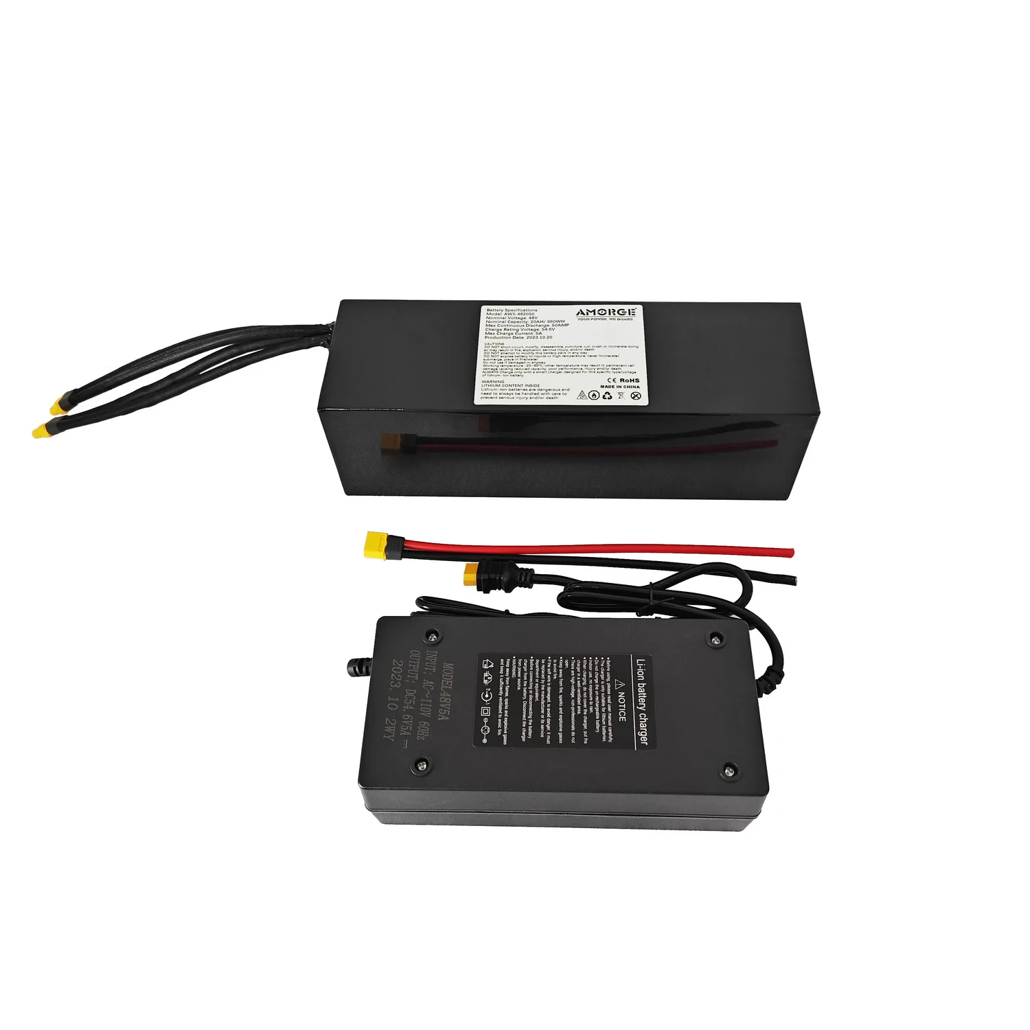 Amorge Customizable Battery Pack 48V 16AH 60AMP for Razor Crazy Carts