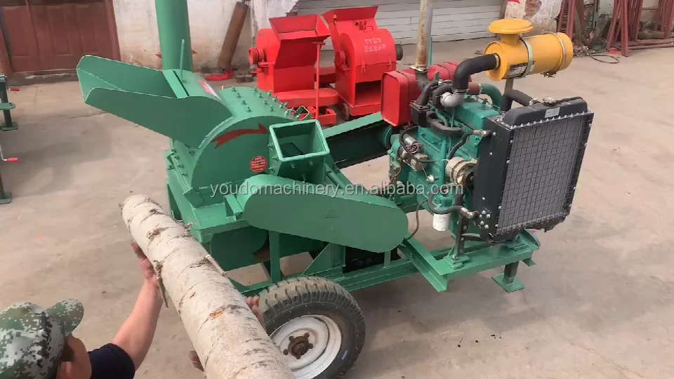 Big Scale Biomass Straw Log Branch Chipper Wood Shredder Grinding ...