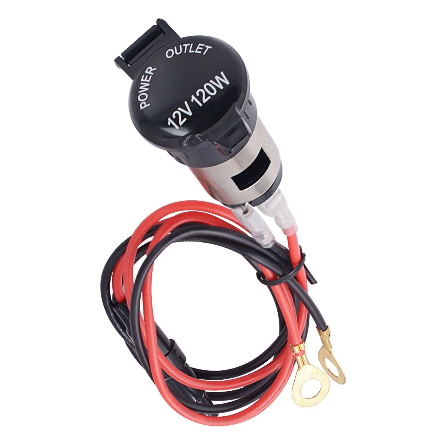 120W Cigar Socket Plug Waterproof Cigarette Lighter Splitter 12V Single ...