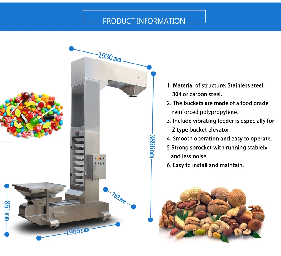 Z Type Bucket Elevator Grain Belt Bucket Elevator - Buy Bucket Conveyor ...