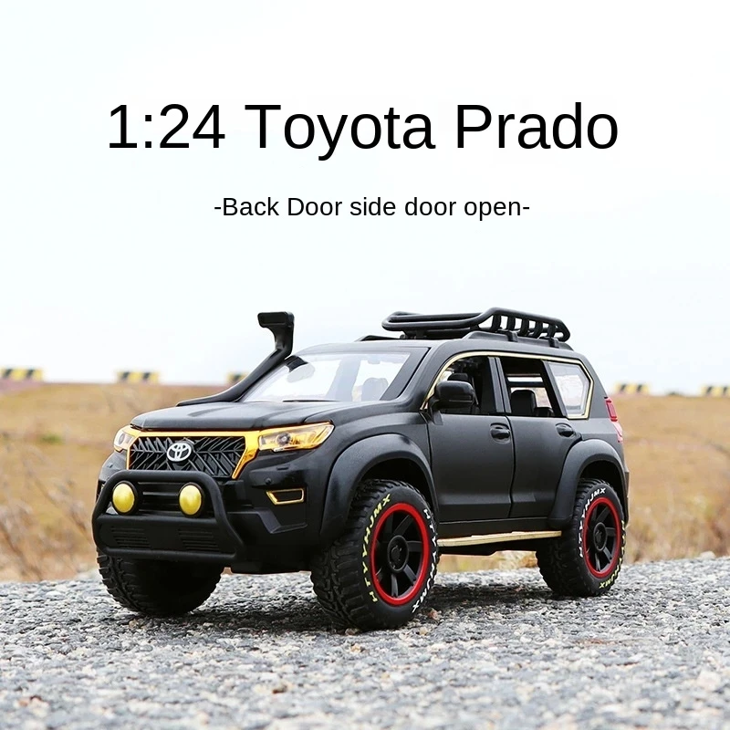 1:24 Prado Refitting Off-road Die Cast Car Model Toy For Kids 22cm Pull ...