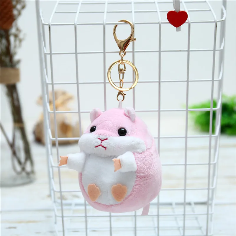 Cartoon Hamster Doll Keychains Cute Stuffed Toy Key Chain For Girls ...