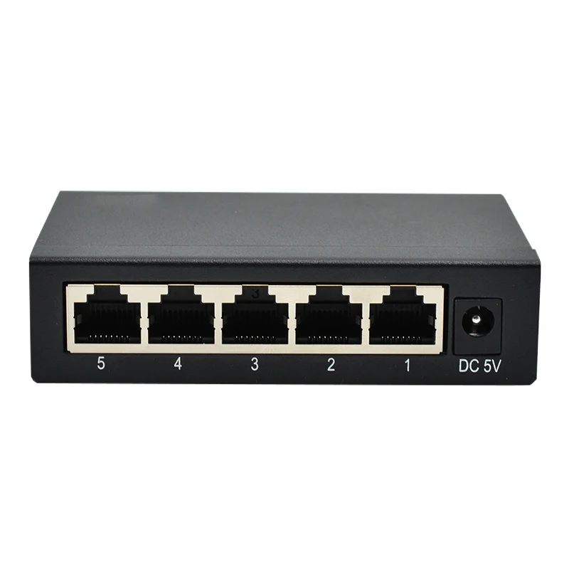 Network Switch 5 Port 10/100/1000Mbps Rj45 Port Ethernet Unmanaged ...