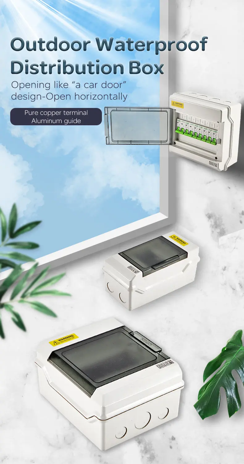 IP66 PC Waterproof Distribution Switch Box ABS Material 4 6 9 12 18 24 ...