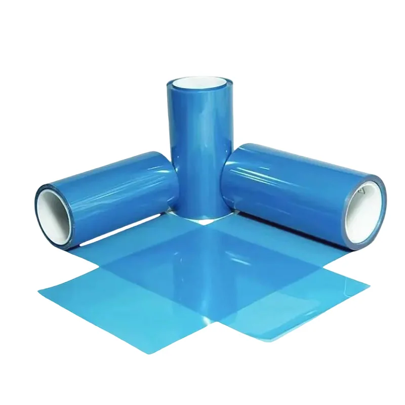 Soft Self-Adhesive PE Blue Film 300m Length Protective ISO9001 ...