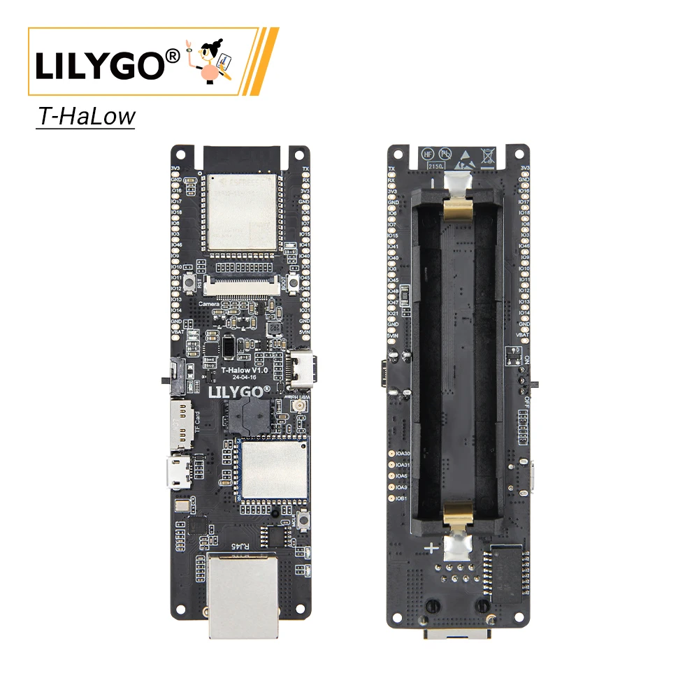 LILYGO T-HaLow Wi-Fi HaLow 875M/915M Saw module ESP32-S3 + RJ45 Port ...