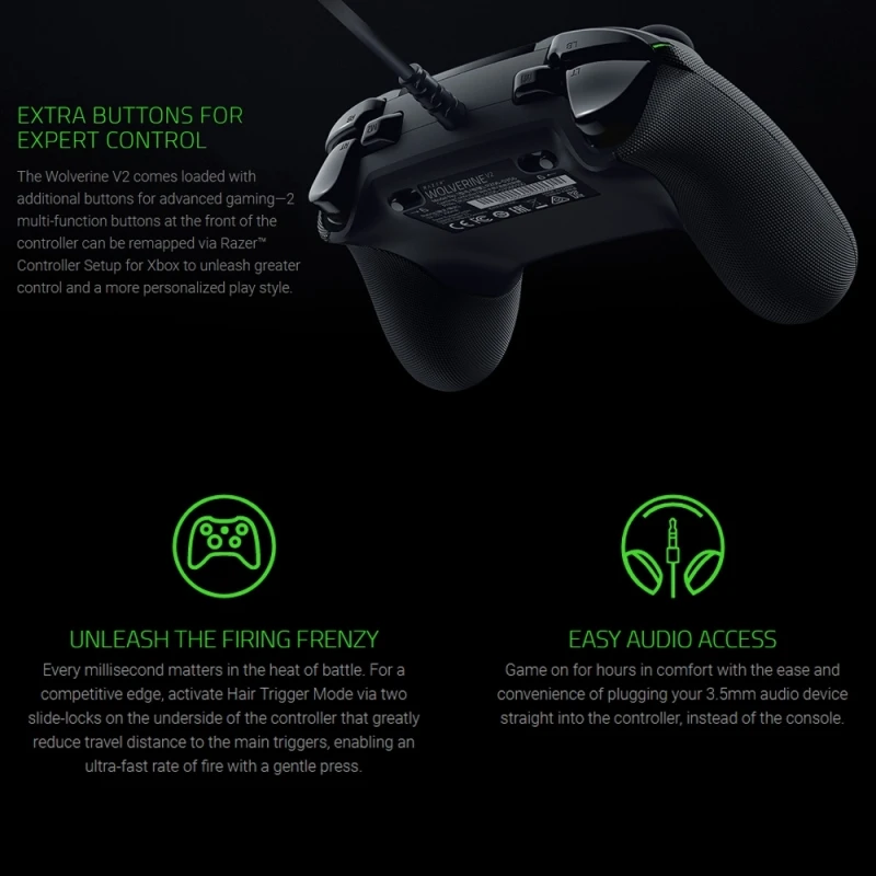 Gamepads Original Razer Wolverine V2 Mechanical Custom Button Game ...