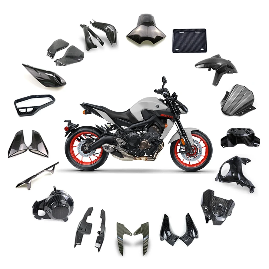 DANCARO Carbon Fiber MT09 Frame Fairings Fender Cover Motorcycle Parts ...