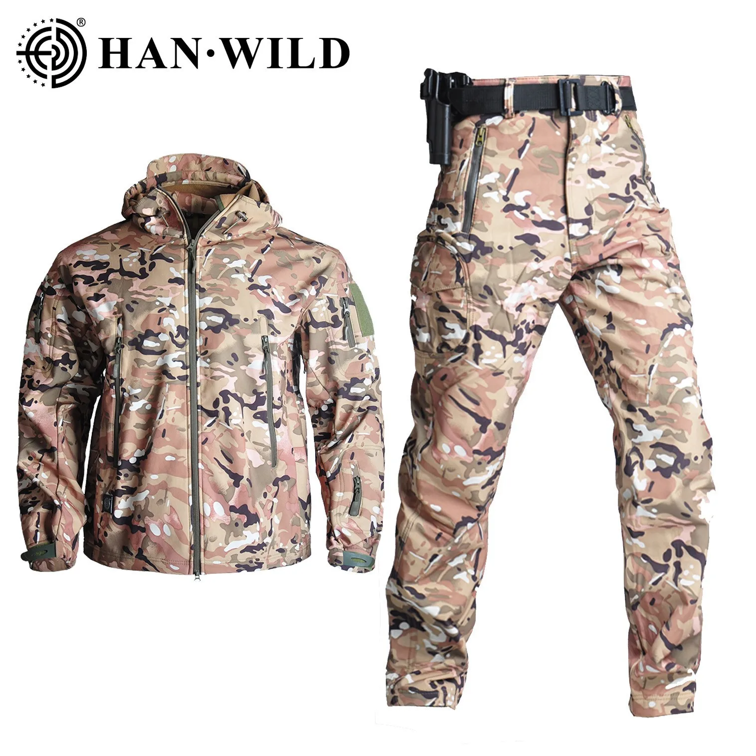HAN WILD TAD Tactical Jacket - Waterproof Camo Suit