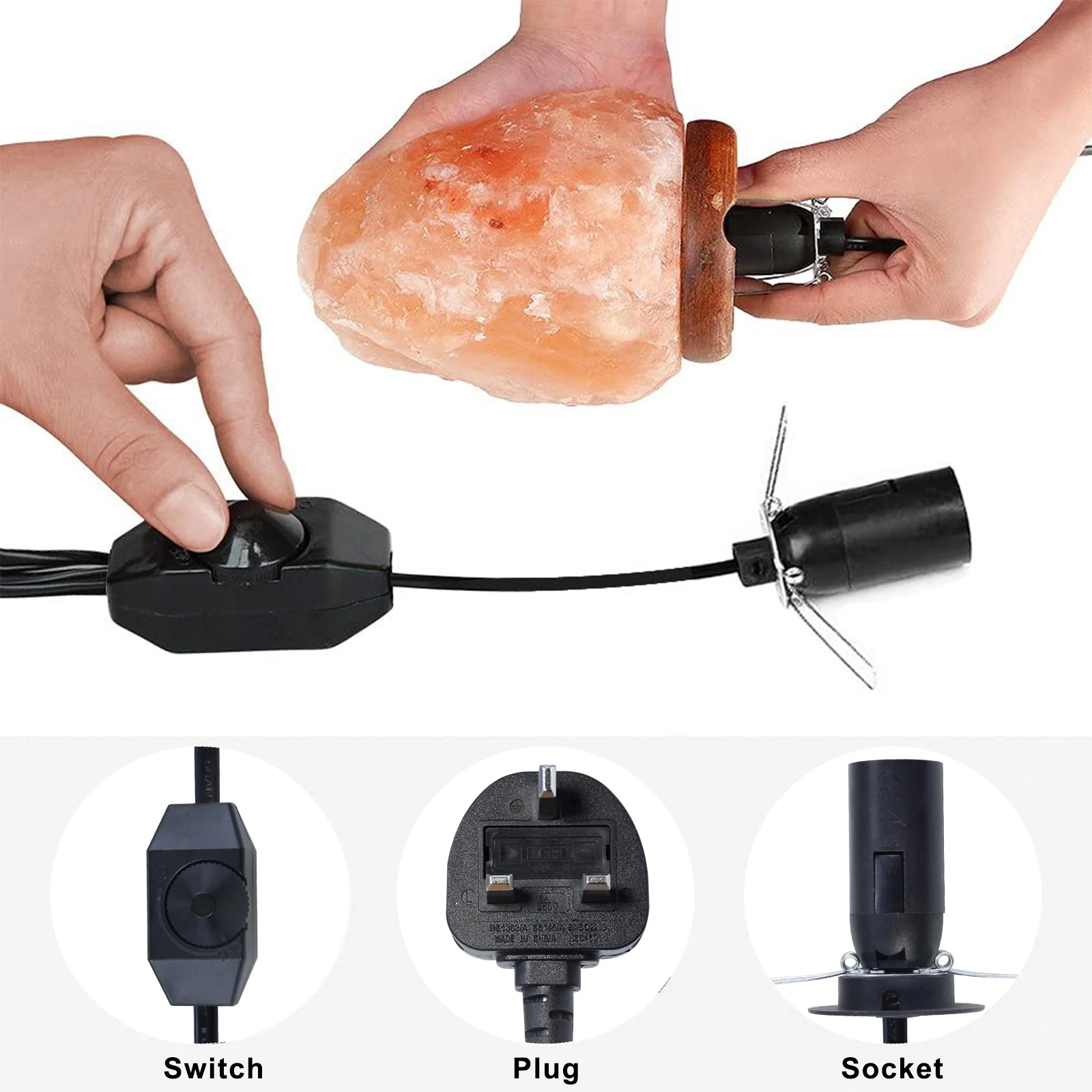 Ceiling Pendant Light Fitting,E27 Screw Lamp Holder With Dimmer Switch ...