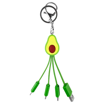 Custom Cute Cartoon Fruit Avocado Design Multi 3 In 1 Usb Charging ...