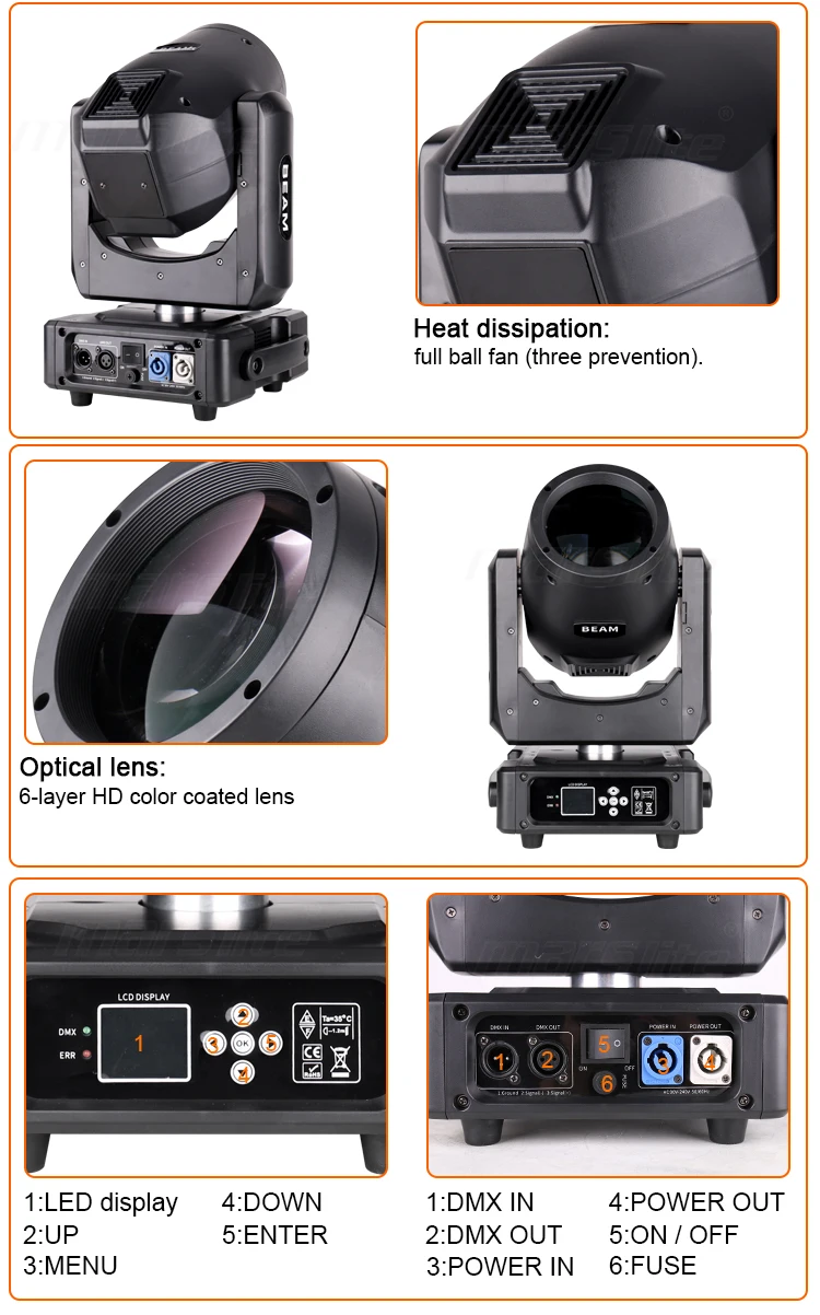 Disco DJ Stage Light Sharpy Mini Beam 230 Moving Head