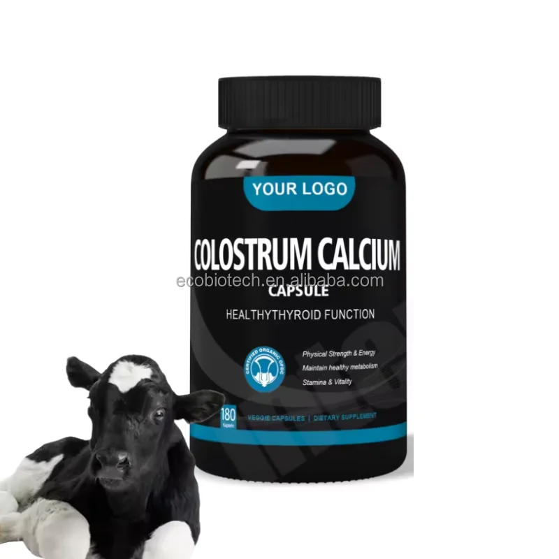 Bovine Colostrum Powder Supplement 60 Capsules Raw Material Bovine ...