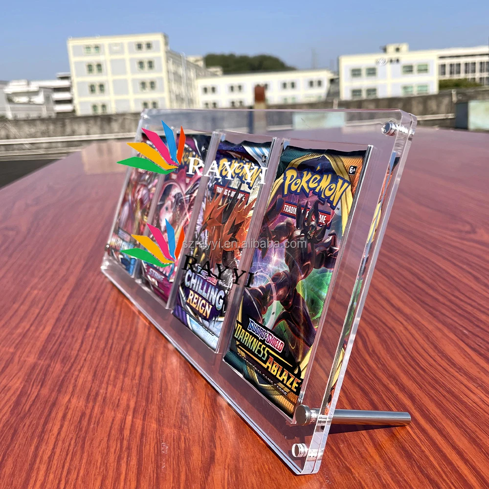 RAY YI Acrylic Pokemon Booster Pack Display Case - UV Resistant