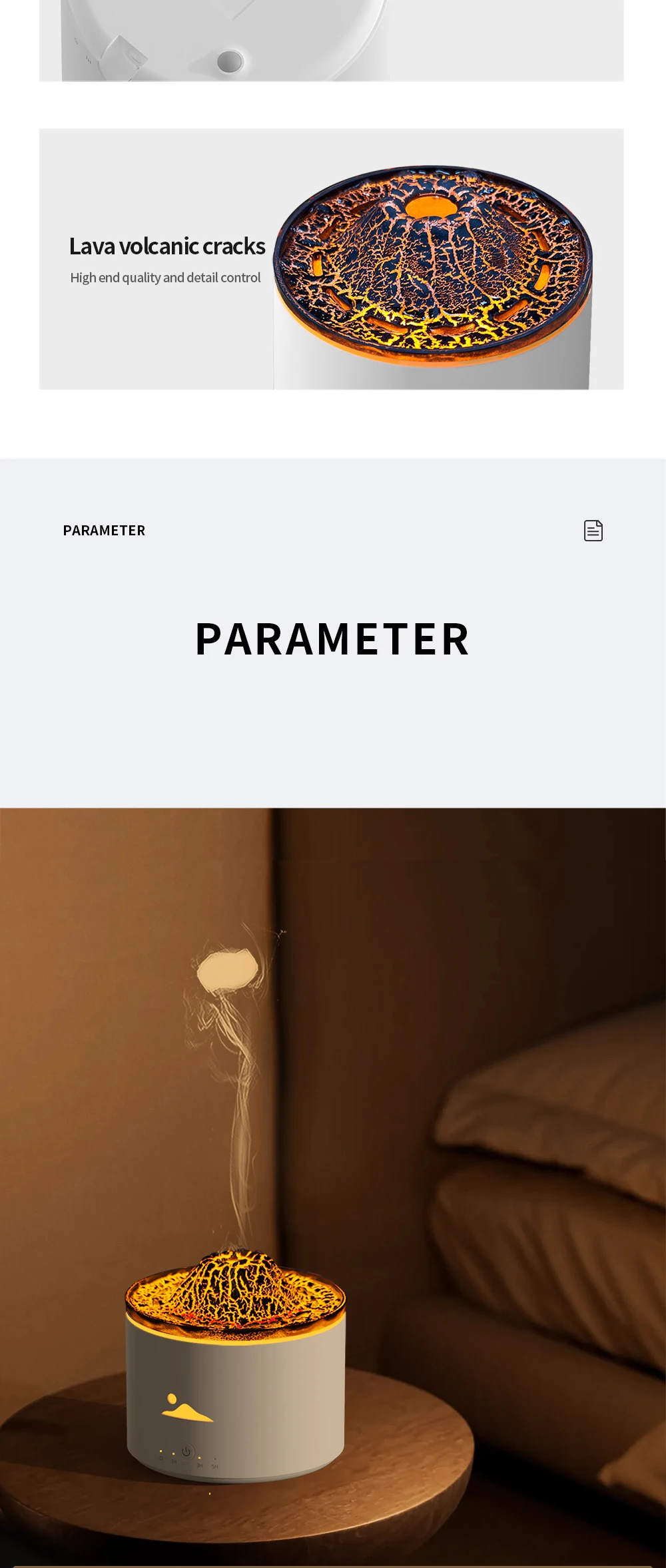 Electric Ultrasonic 3D Flame Air Humidifier Essential Oil Diffuser ...