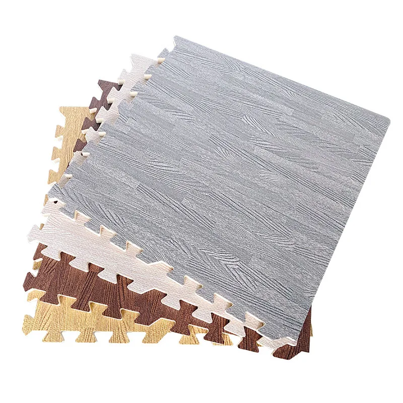 Interlocking Exercise Puzzle Mat Wooden Grain Eva Foam Floor Tatami ...