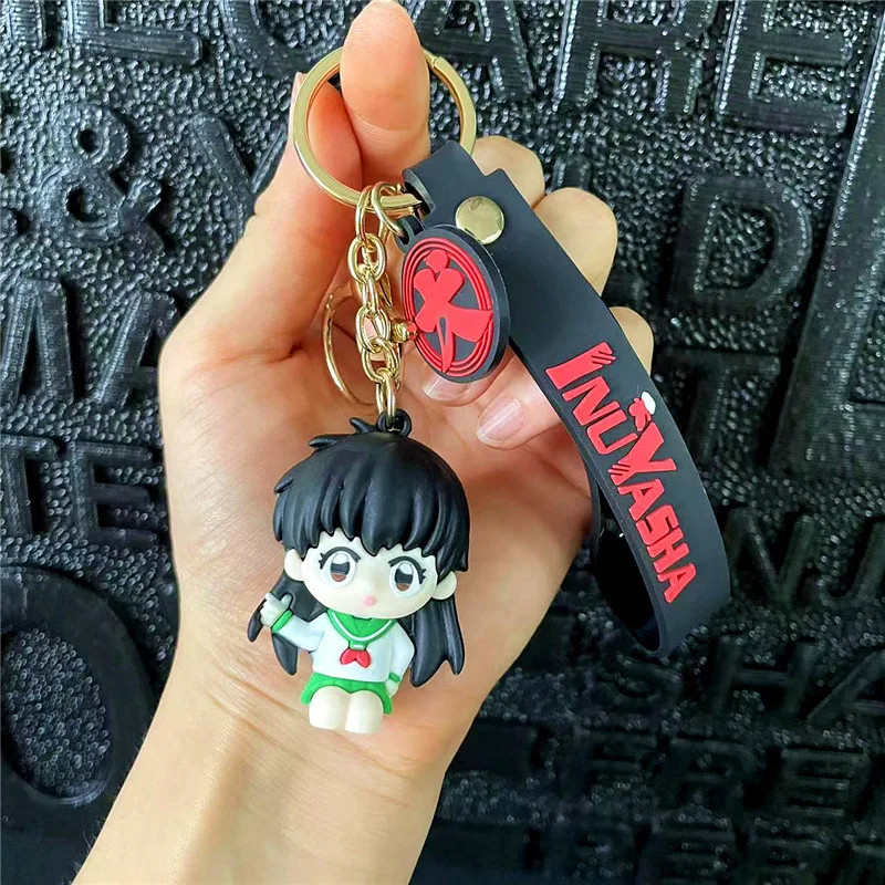 4 Designs Creative Inuyasha 3d Pvc Keychain Figure Doll Keychain ...