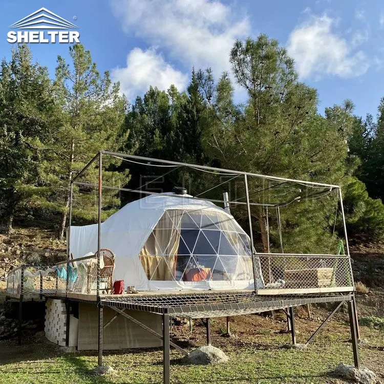 PVC Transparent Geodesic Prefab Dome House with Aluminum Structure