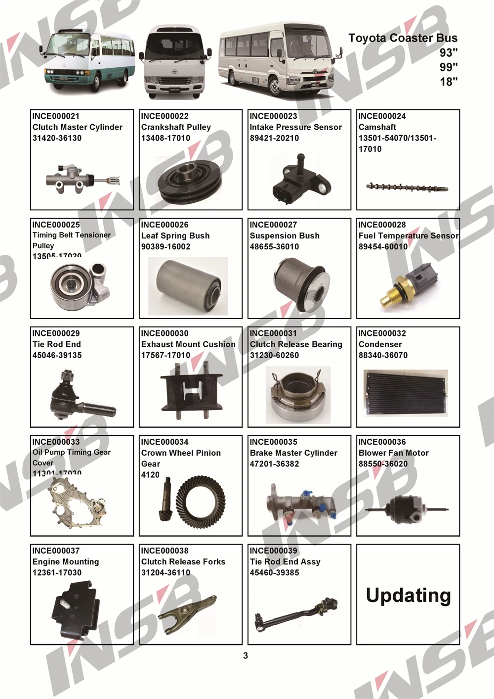 Blower Fan Motor for Toyota Coaster Bus - INCE000036