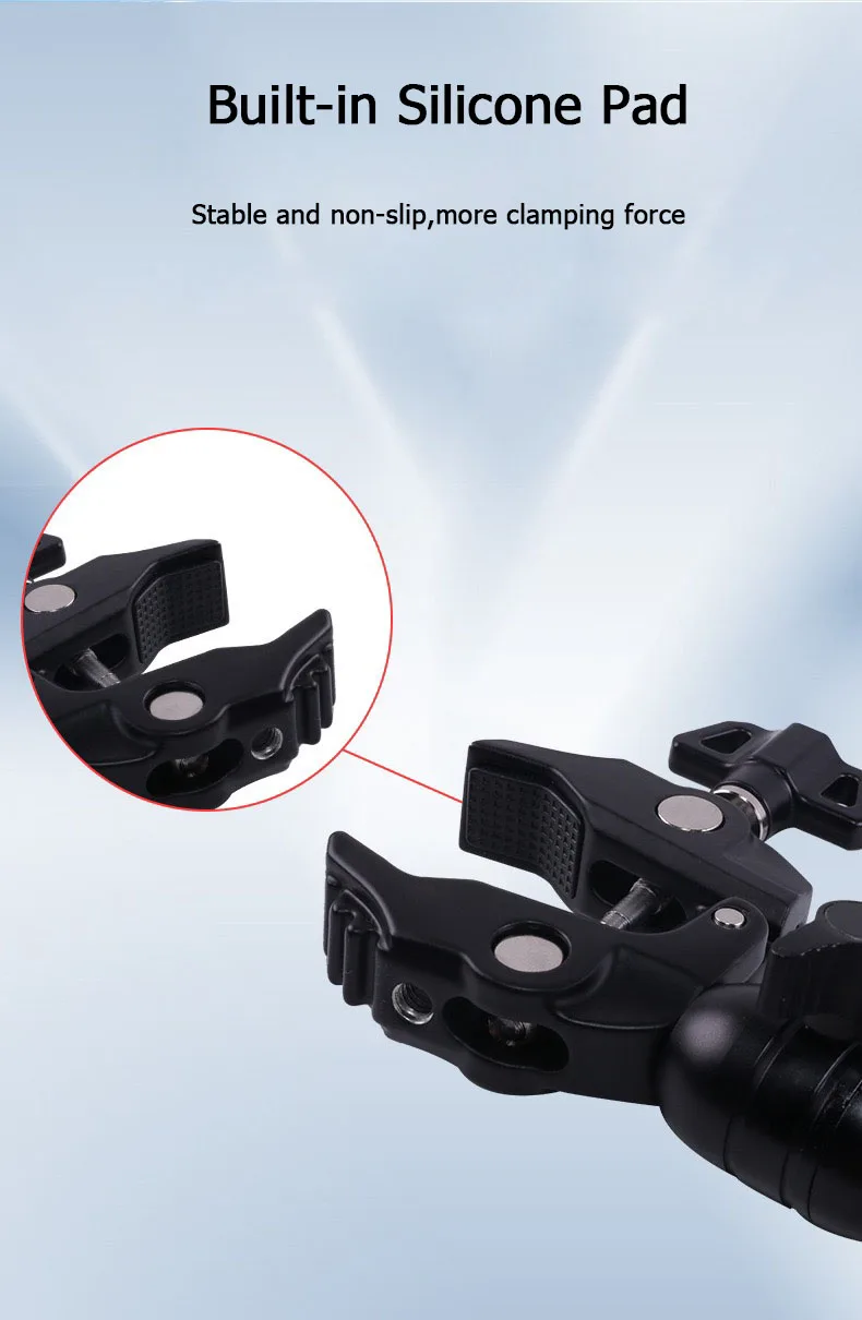 Double Metal Super Clamp Articulating Magic Arm Clip 360 Dual-head ...