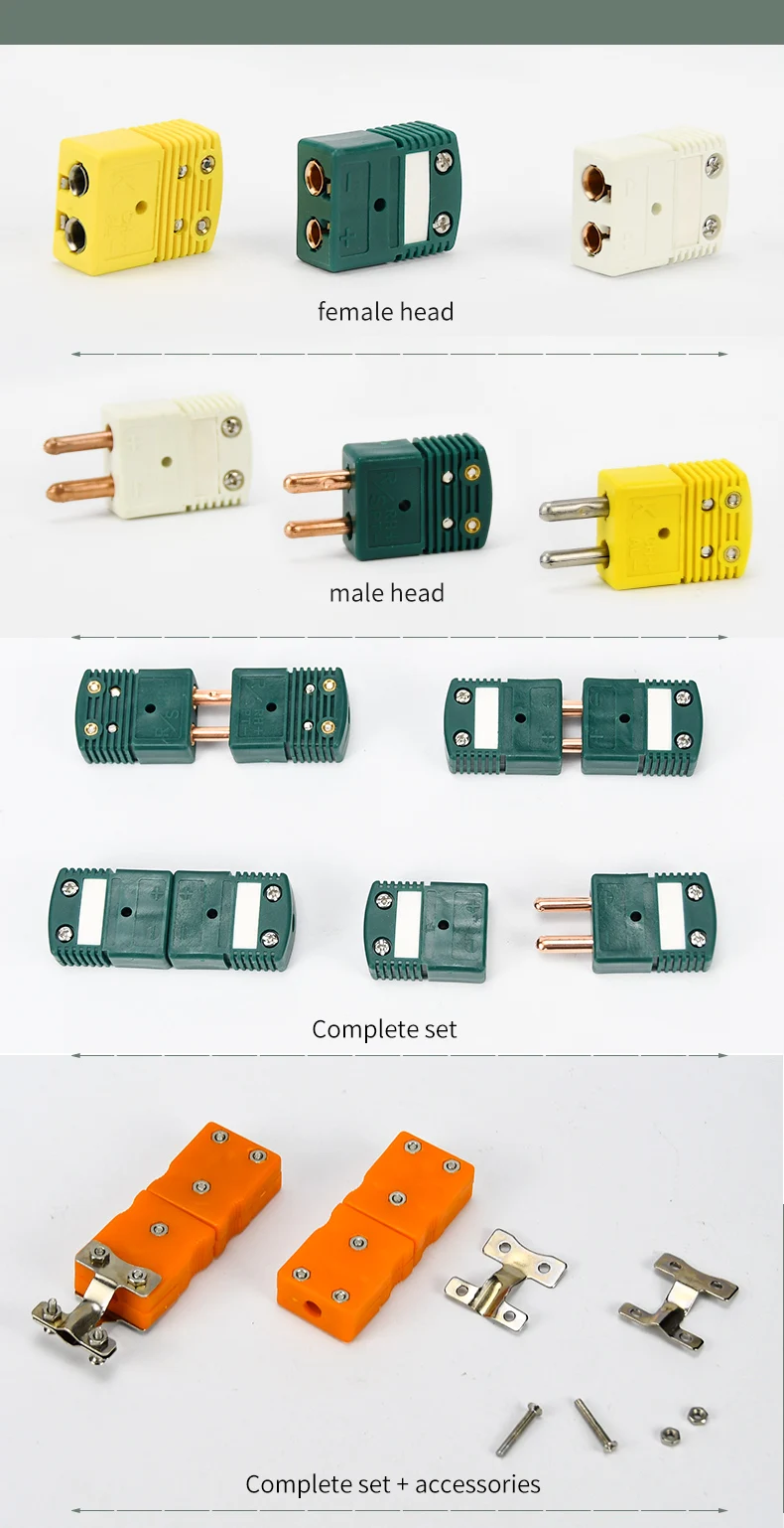 K Type Standard Thermocouple Female And Male Plug Connector - Buy H20 K ...