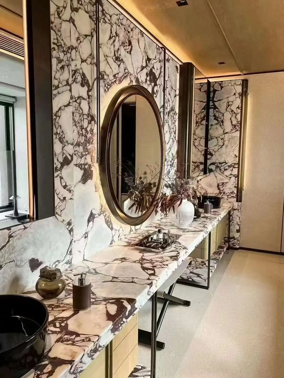 Italy Luxury Stone Marble Calacatta Viola Marble Vanity Counter Top For ...