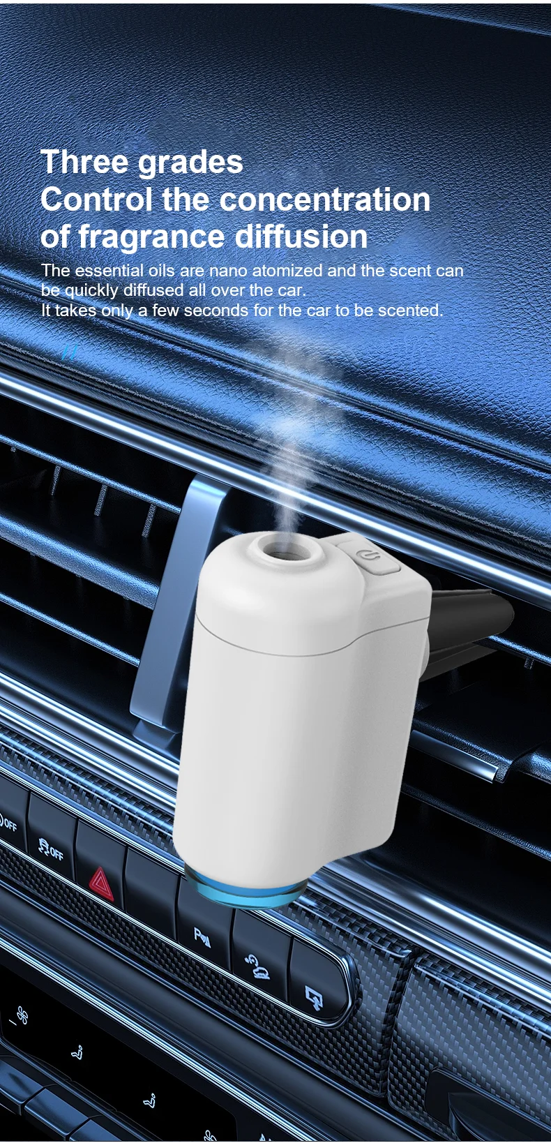 Car Freshener - Luxury Air Purifier Vent Clip Aroma Diffuser