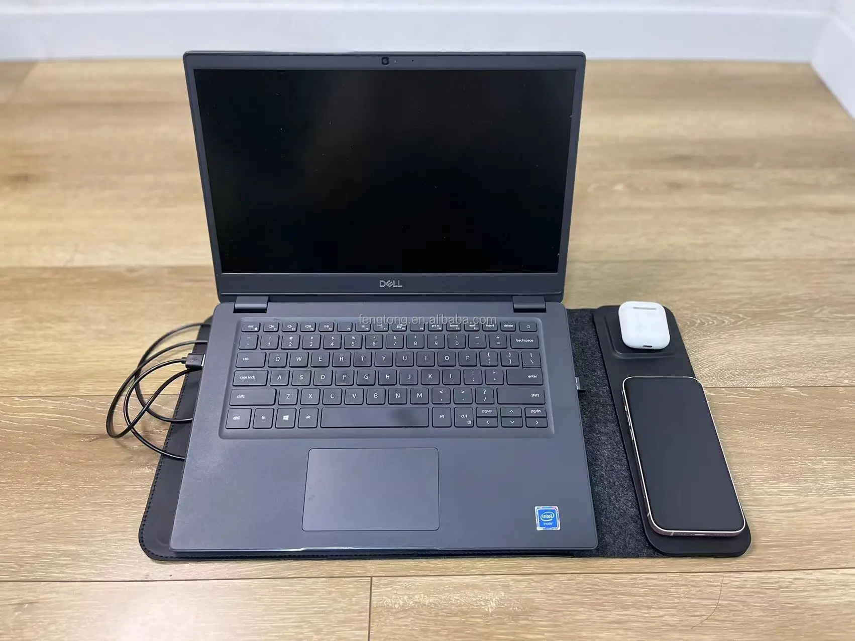 4 In 1 Laptop Sleeve Holder With Wireless Charging For Phone Earbuds ...