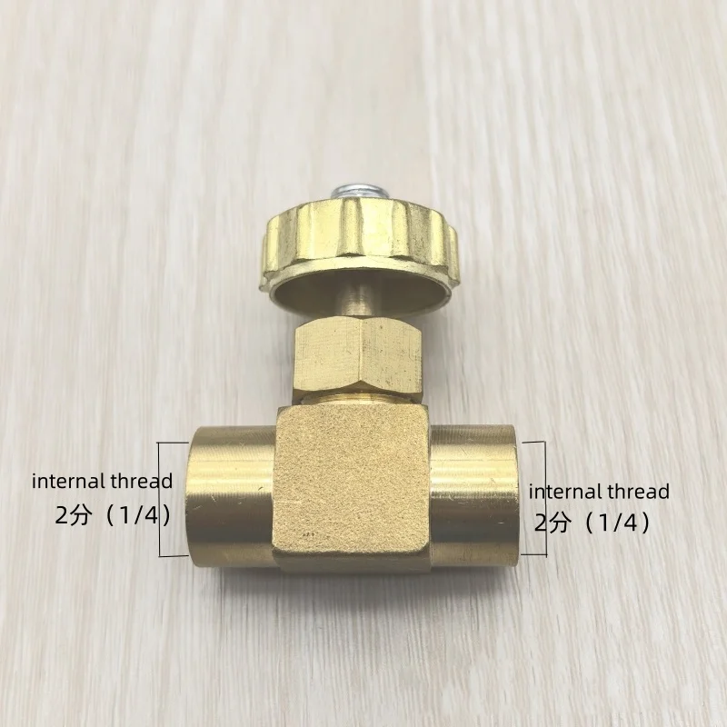1pcs Brass Needle Valve Double Filament Right-Angle F1/4 and F1/8 ...