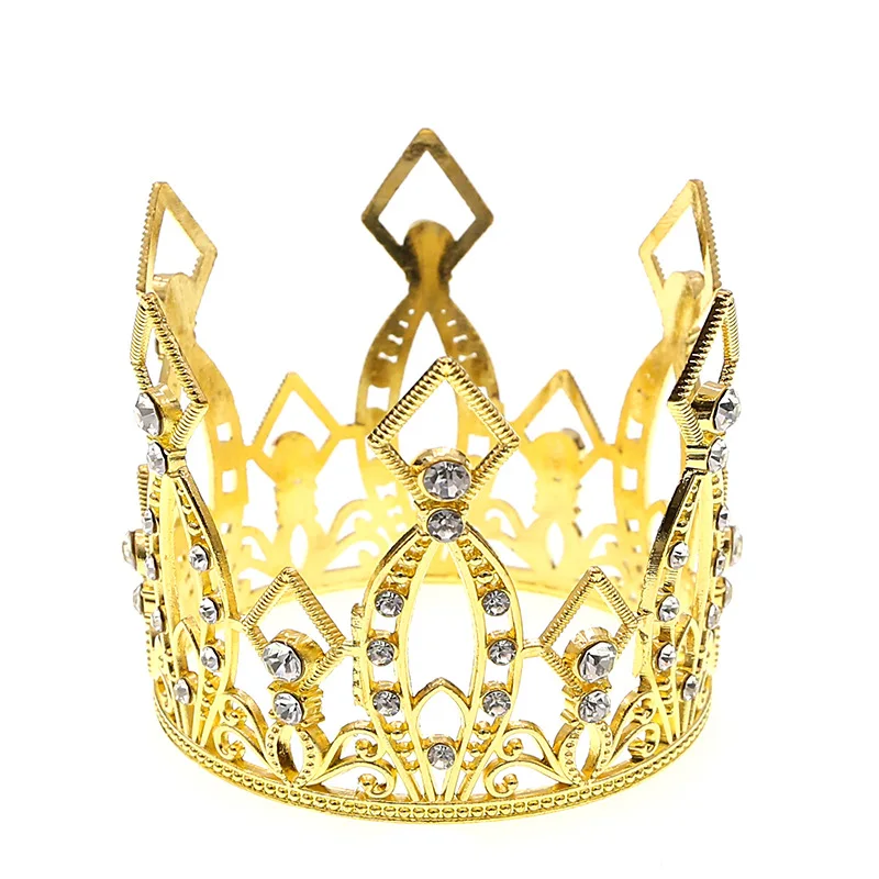 Mini Tiara Cake Topper Crystal Wedding Cake Crown Small Cake Topper ...