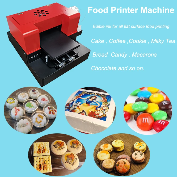 Popular Sugar Paper Chocolate Cookies Printer Machine A4 Size Food ...