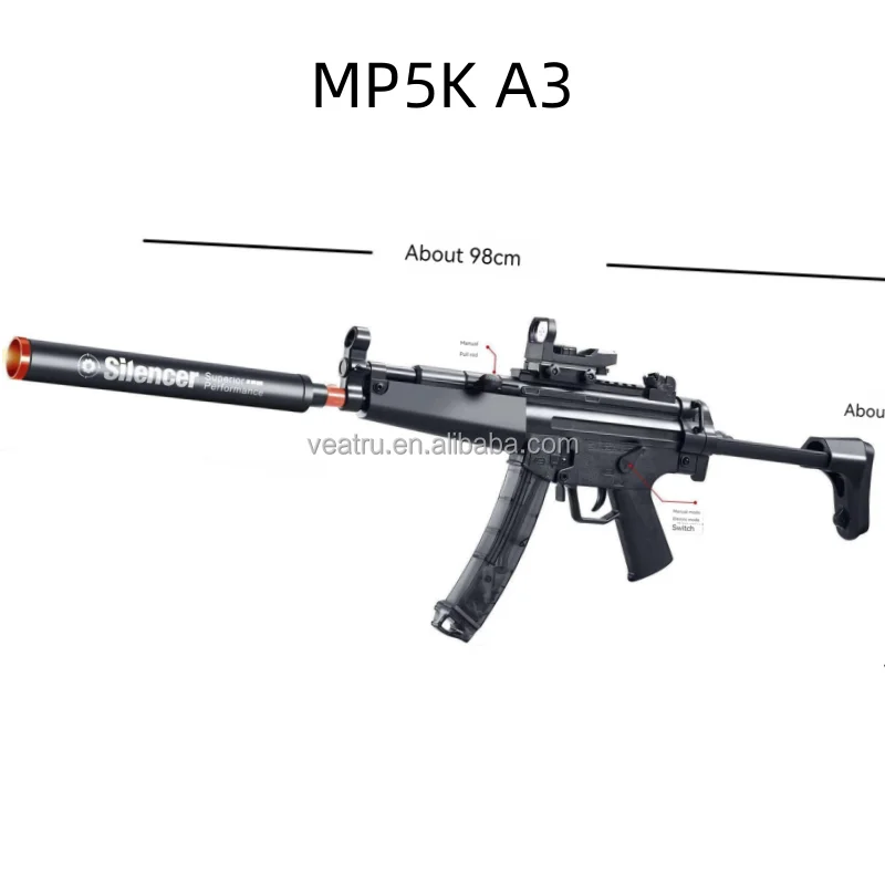 Electric Gel Gun Toy Mp5k A3 Water Gel Beads Blaster Blaster For Adults ...