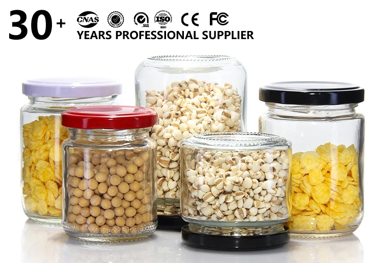 Cheap Price 1000 ML 1L Big Volume Glass Round Shape Food Storage ...