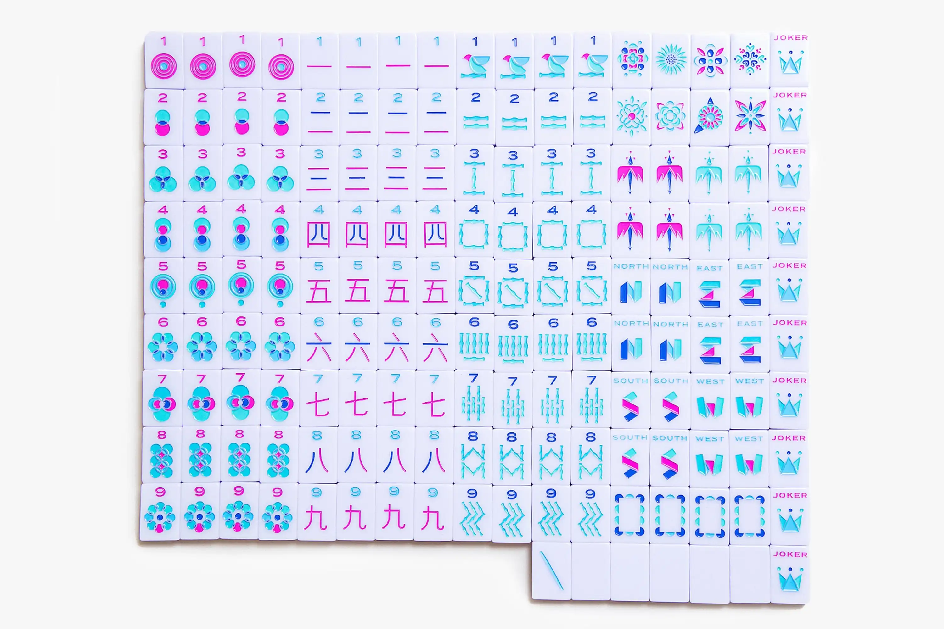 Custom Hand-Painted Japanese Mahjong Tiles Game Set - Durable Acrylic ...