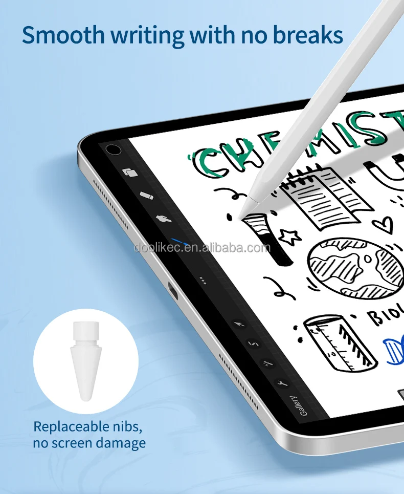 Universal Metal Magnetic Touch Screen Active Tablet Stylus Pen for iPad ...