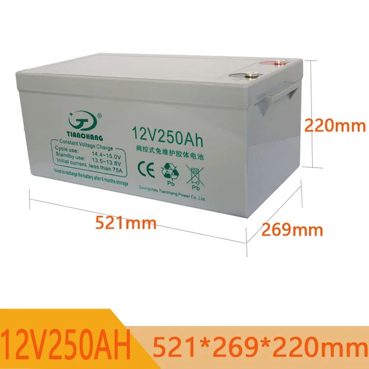 12v250ah Solar Gel Battery 12v Energy Storage Agm Battery Lead-acid ...