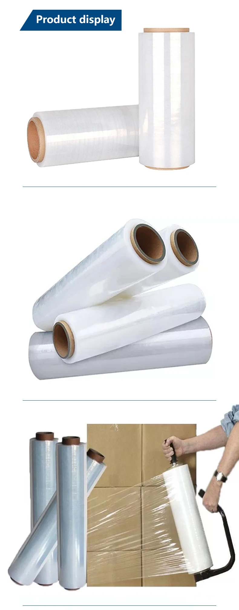Plastic Wrapping Film Industrial Packaging Plastic Roll Hand Hand ...