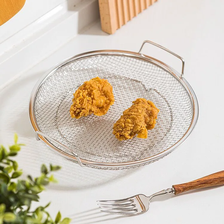 Multi-purpose Stainless Steel Drain Rack Round Fryer Tray And Filter ...