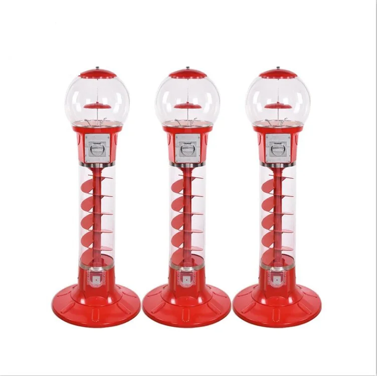 Spiral Gum Capsules Vending Gumball Machine with Capsule Toys or Bouncy ...