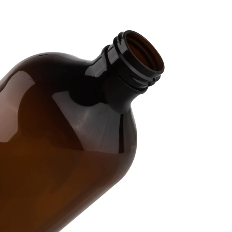 500ml Amber Plastic Bottle with Screw Cap for Cosmetics