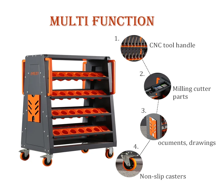 LYREIGN DJ105AC-8 Tool Trolley Cabinet - Customizable Storage