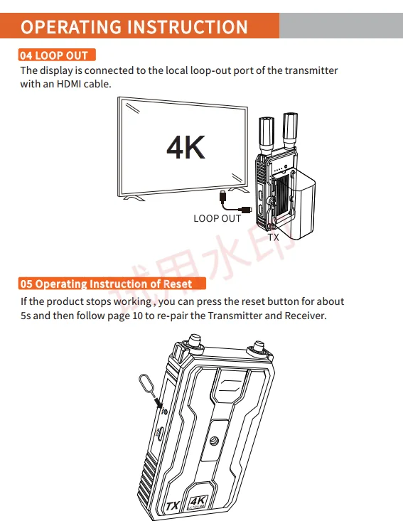 Lengtion BOVBOX 4K HDMI Extender - Wireless Video Transmitter