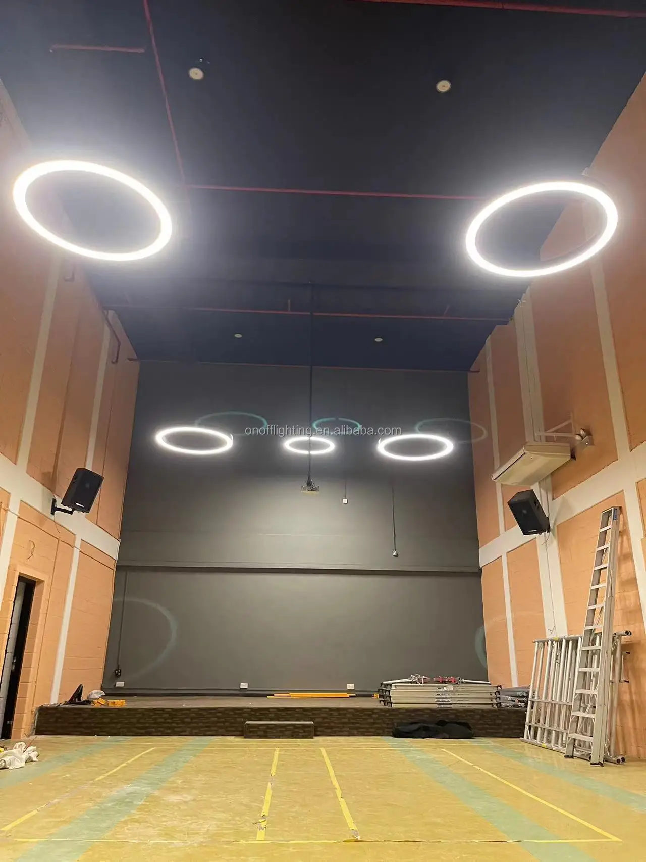 Curved LED Linear Pendant Light - Efficient Office Lighting